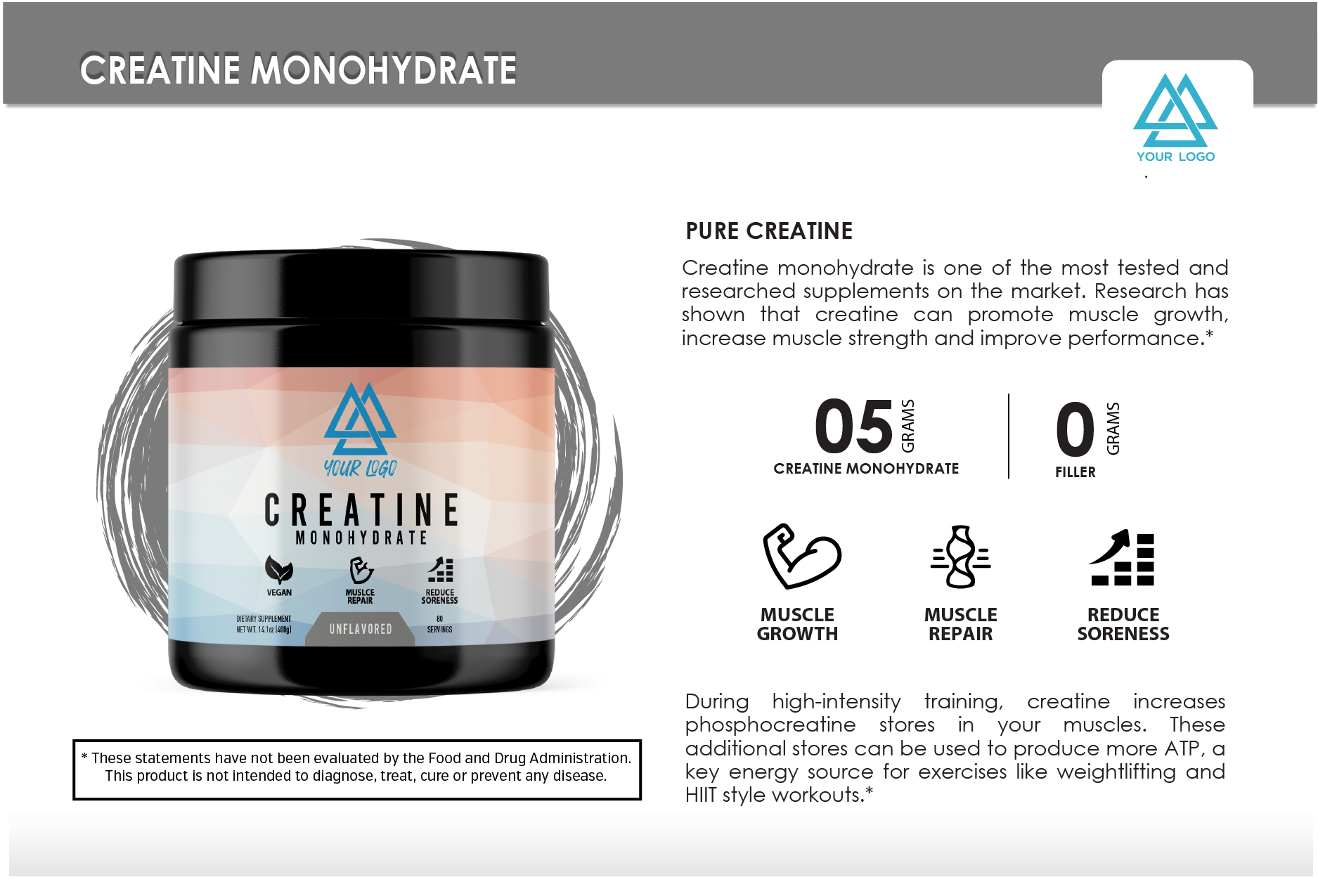 Premium Info Cards - Creatine Monohydrate – Affiliate Supplements